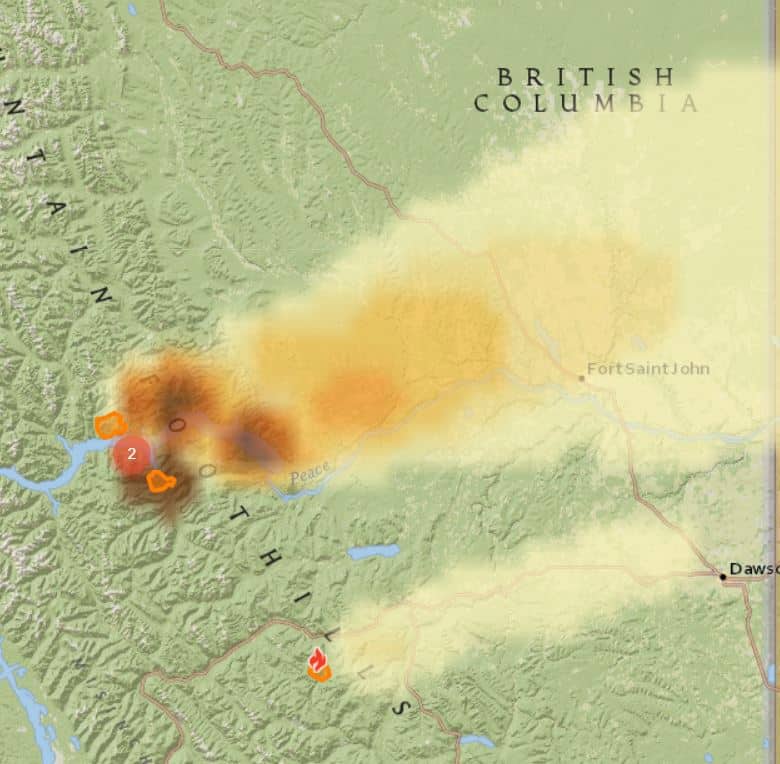 Smoke from wildfires moving into FSJ
