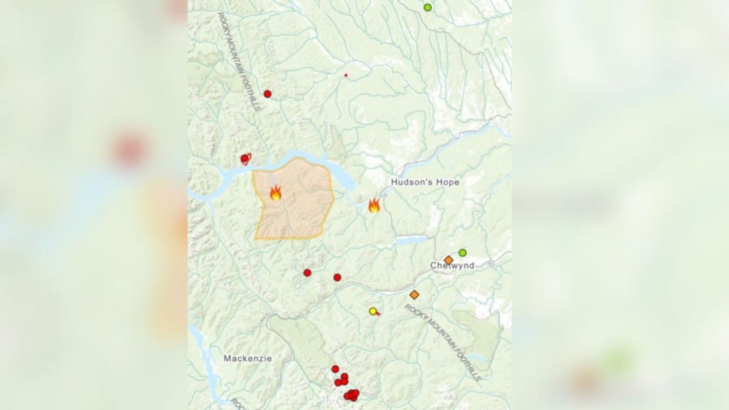 37 active Wildfires in Prince George Fire Centre