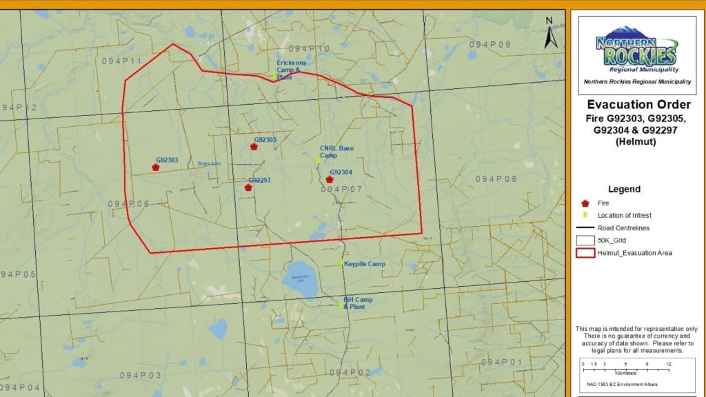 Evacuation order issued for Helmut area due to wildfire activity
