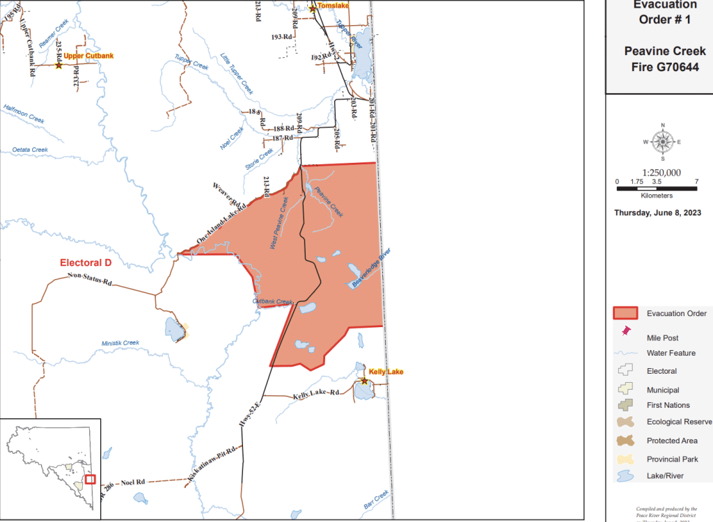 Evacuation order issued for Peavine Creek wildfire