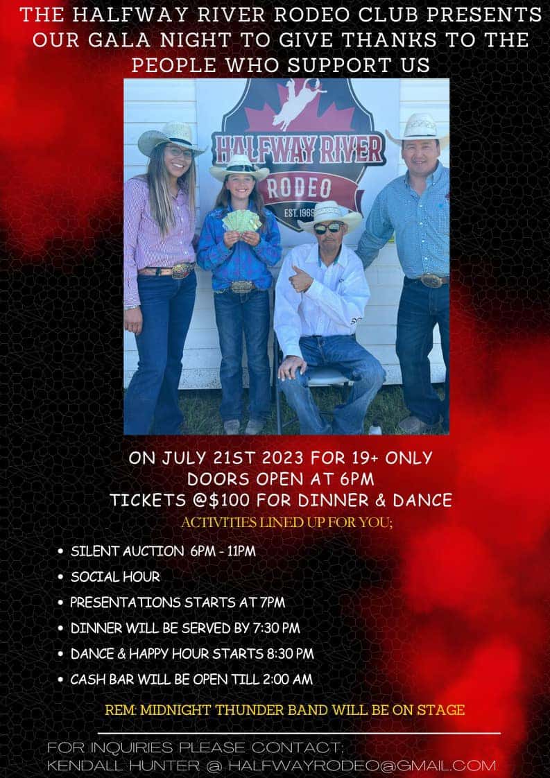 Halfway River Rodeo Club to host gala night