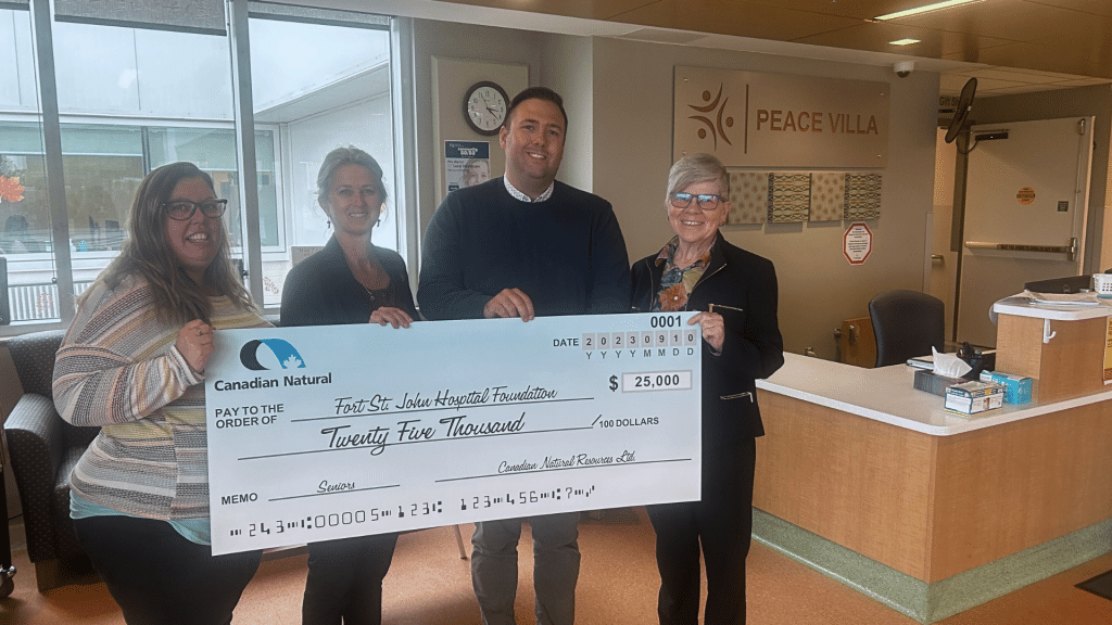 CNRL donates $25,000 to FSJ Hospital Foundation’s Peace Villa Fund