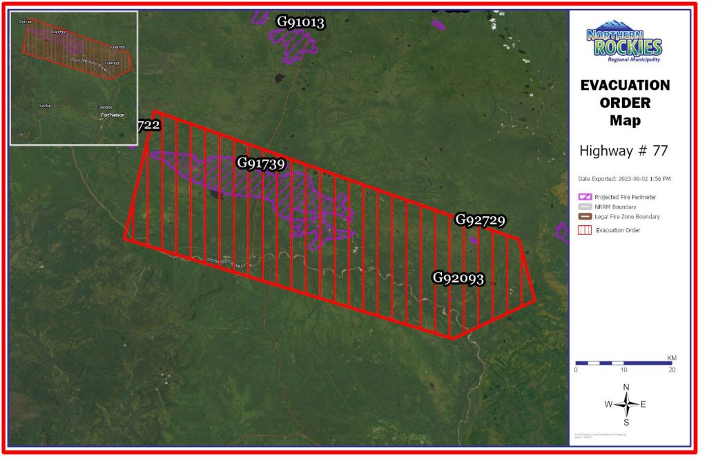 UPDATED: Evacuation order issued and Highway 77 closed