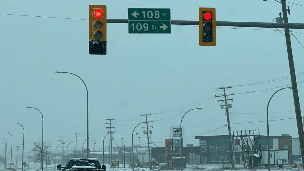 Left turn signals being installed on Highway 97 near McDonald’s in Fort ...