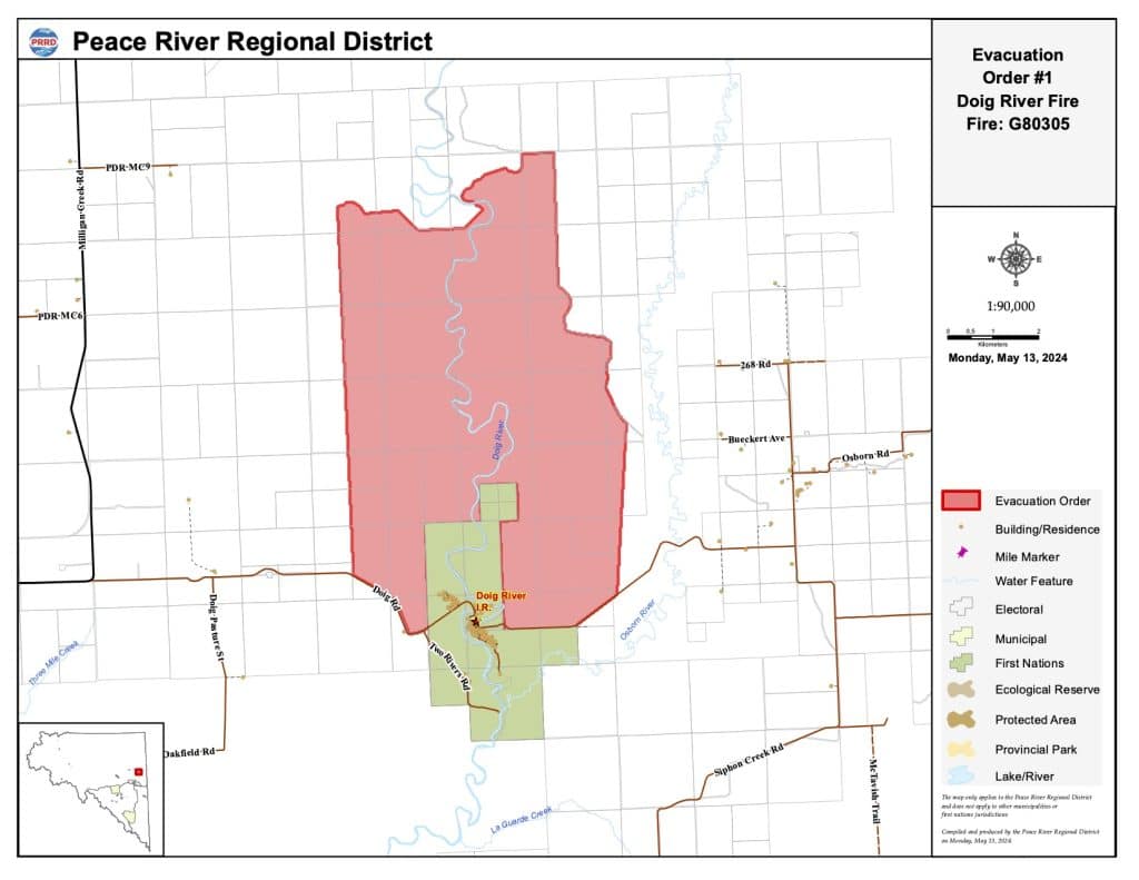 UPDATE: PRRD issues new evacuation order for area near Doig River First ...
