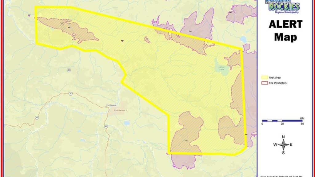 Evacuation Alert issued due to wildfires in Fort Nelson area
